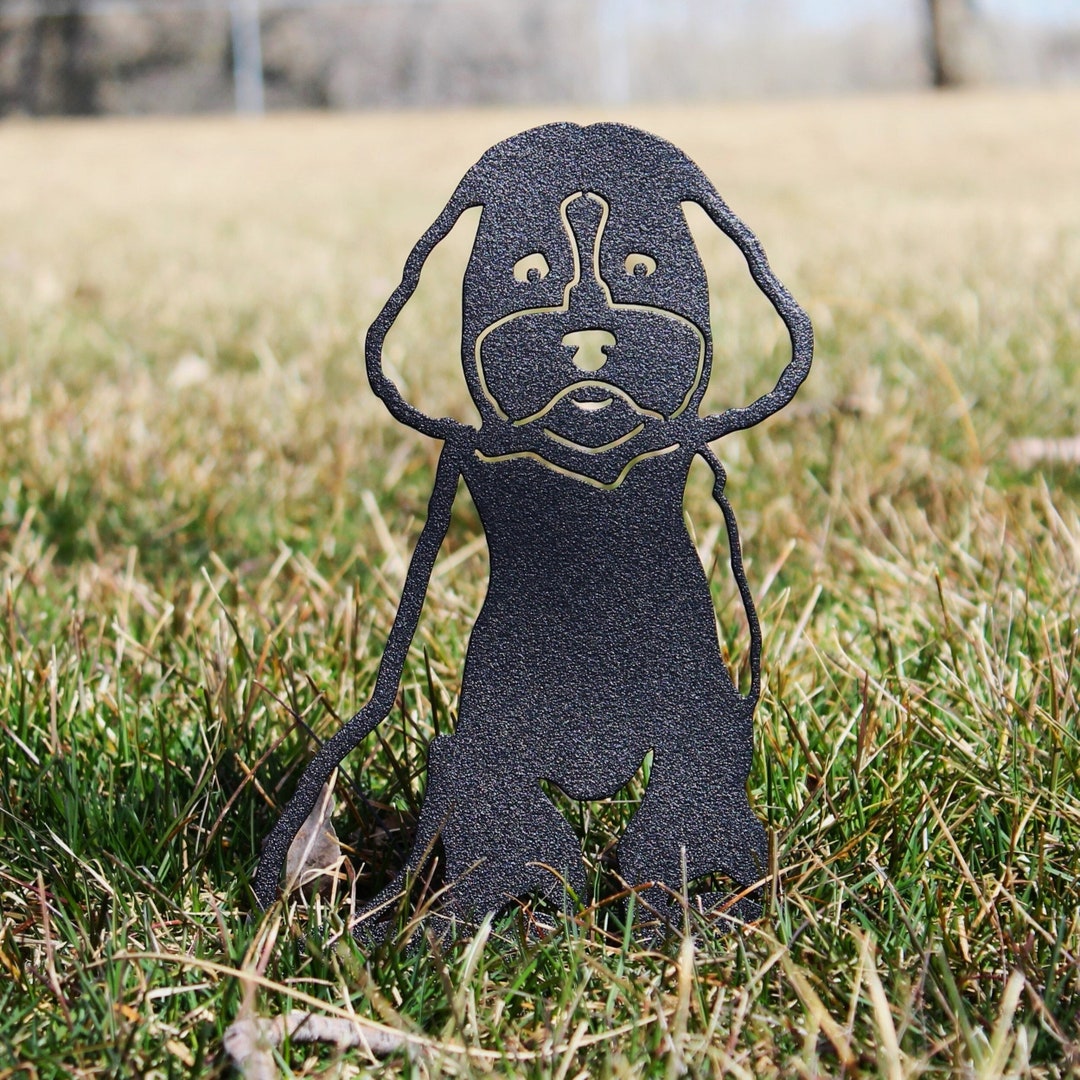 Maltipoo Black Metal Dog Silhouette | Yard Art | Garden Décor | Pet ...