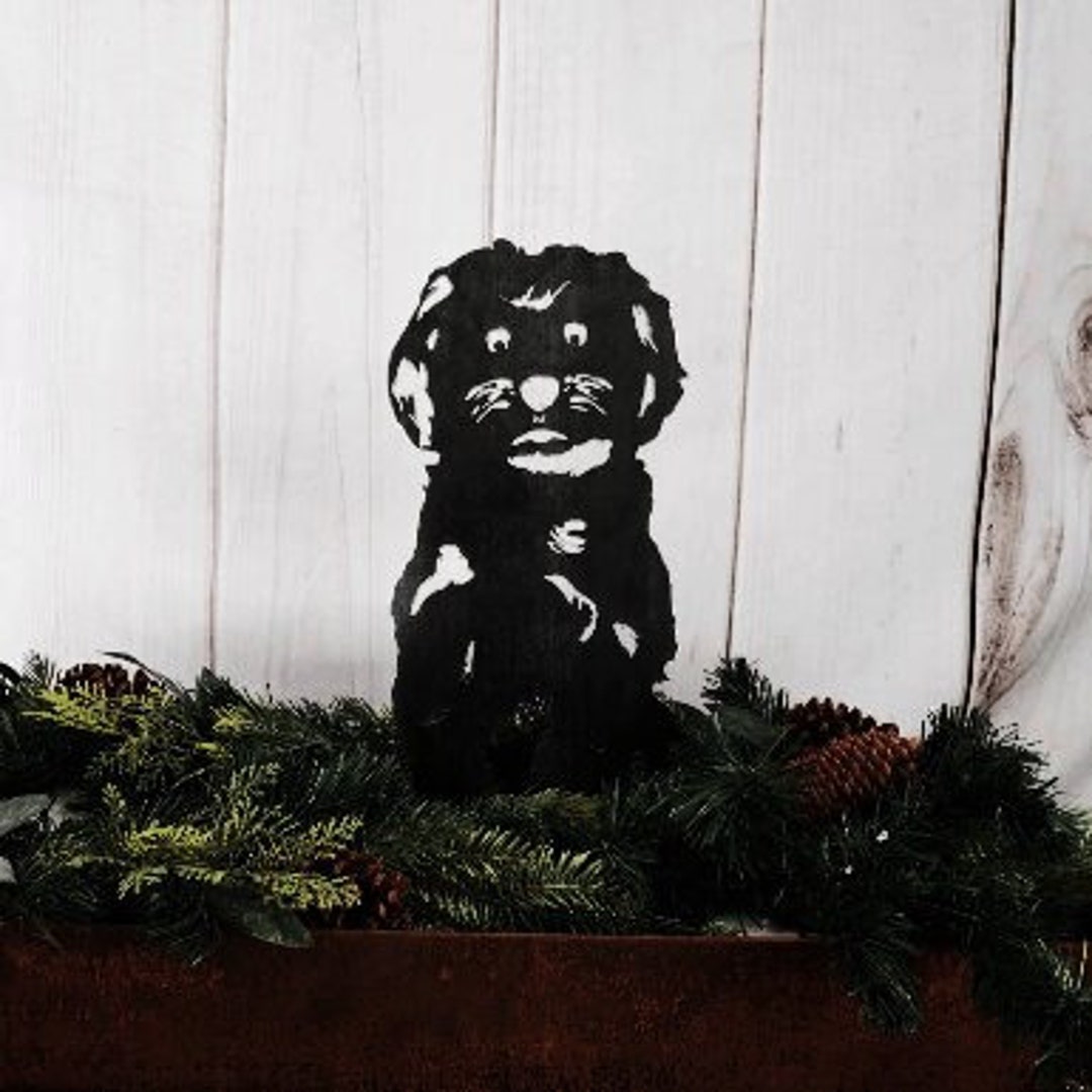 Maltese Black Metal Dog Silhouette Yard Art Garden Décor - Etsy