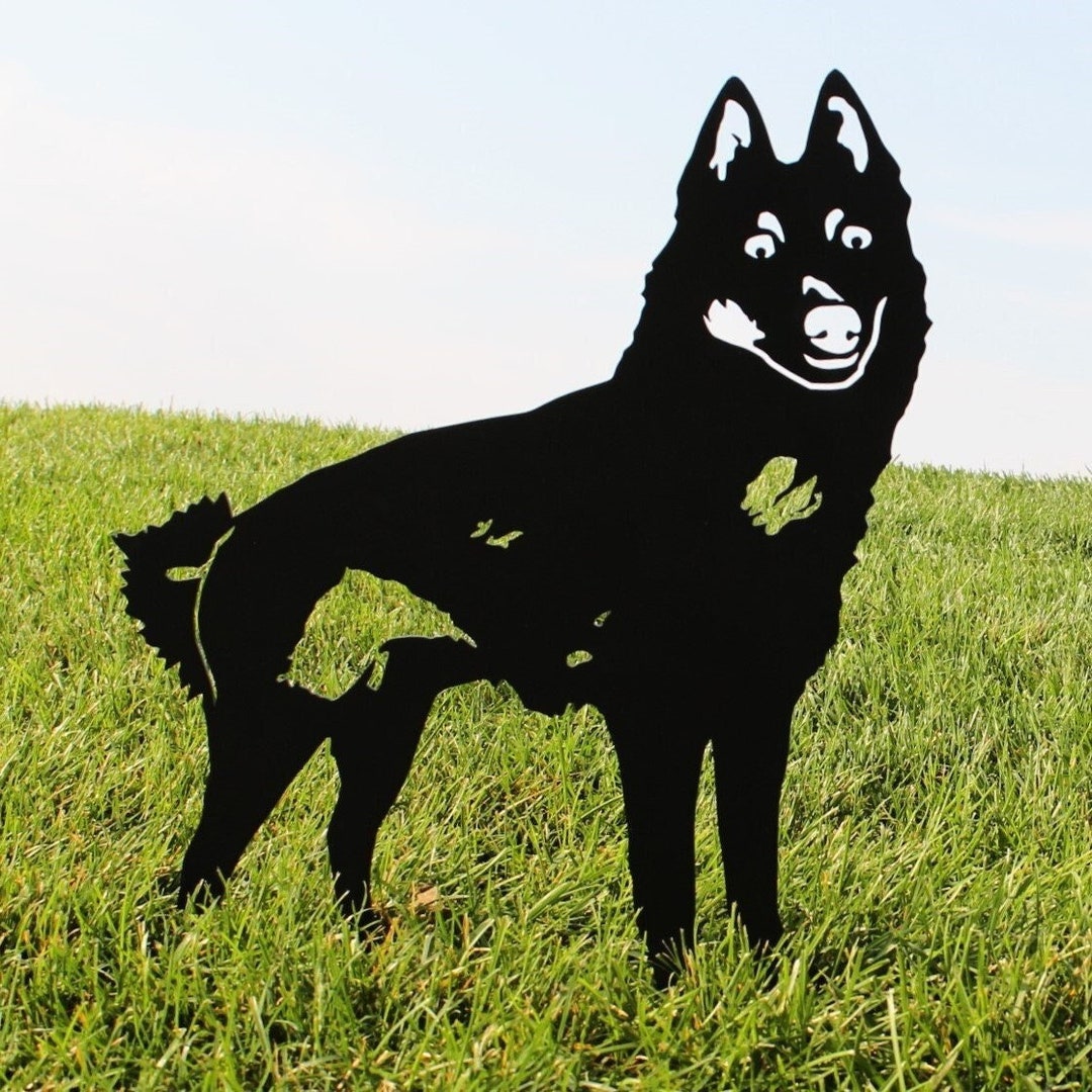 Schipperke Black Metal Dog Silhouette | Yard Art | Garden Décor | Pet ...