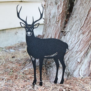 Deer Black Metal Animal Silhouette | Yard Art | Garden Décor | Pet ...