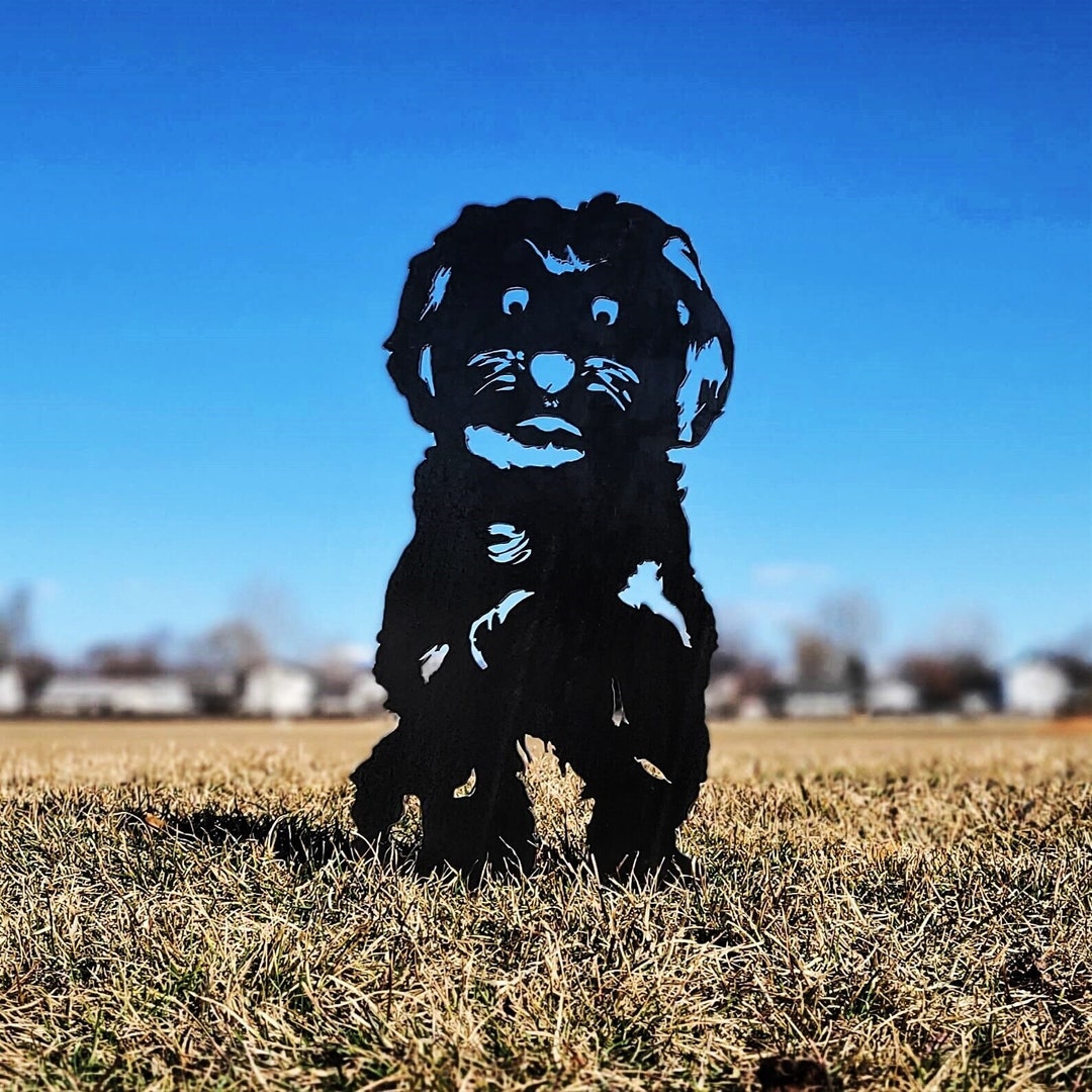 Havanese Black Metal Dog Silhouette Yard Art Garden Décor - Etsy
