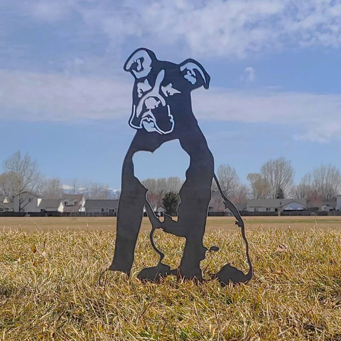 Boxer Corten Steel Dog Silhouette Rust Art Garden Décor - Etsy