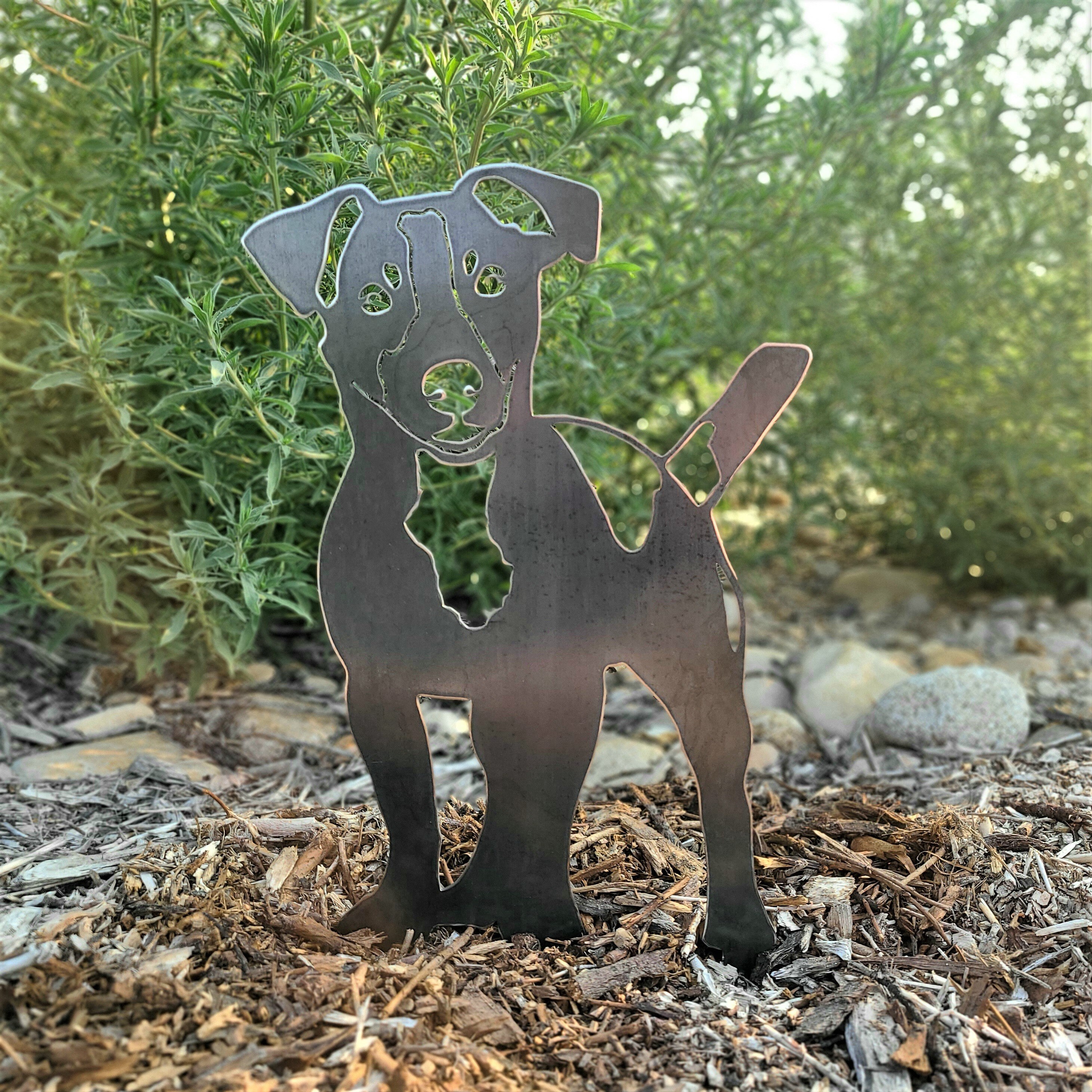 Jack Russell Terrier Corten Steel Dog Silhouette Rust Art - Etsy