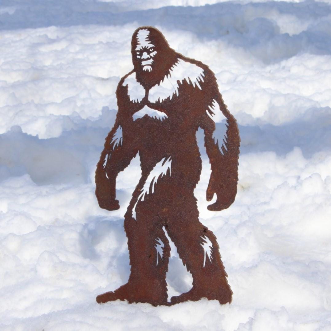 Sasquatch Corten Steel Animal Silhouette | Rust Art | Garden Décor ...