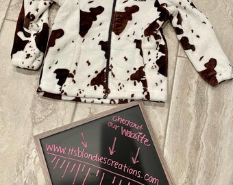 Cowprint North Face Jacket - Etsy