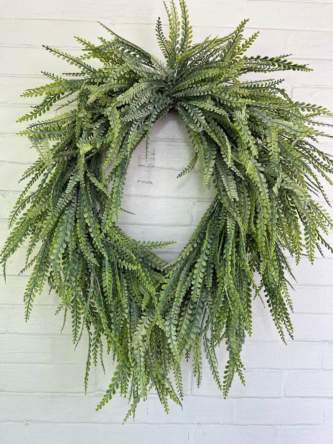 Beaded Grass Wreath, Gift for Mom, Greenery Wreath, Year Round Wreath ...