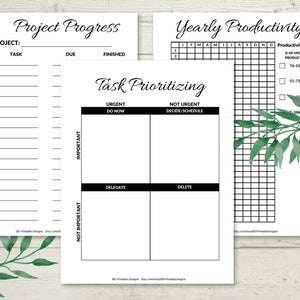 Productivity Planner Printable Project Planner Printable 4 - Etsy