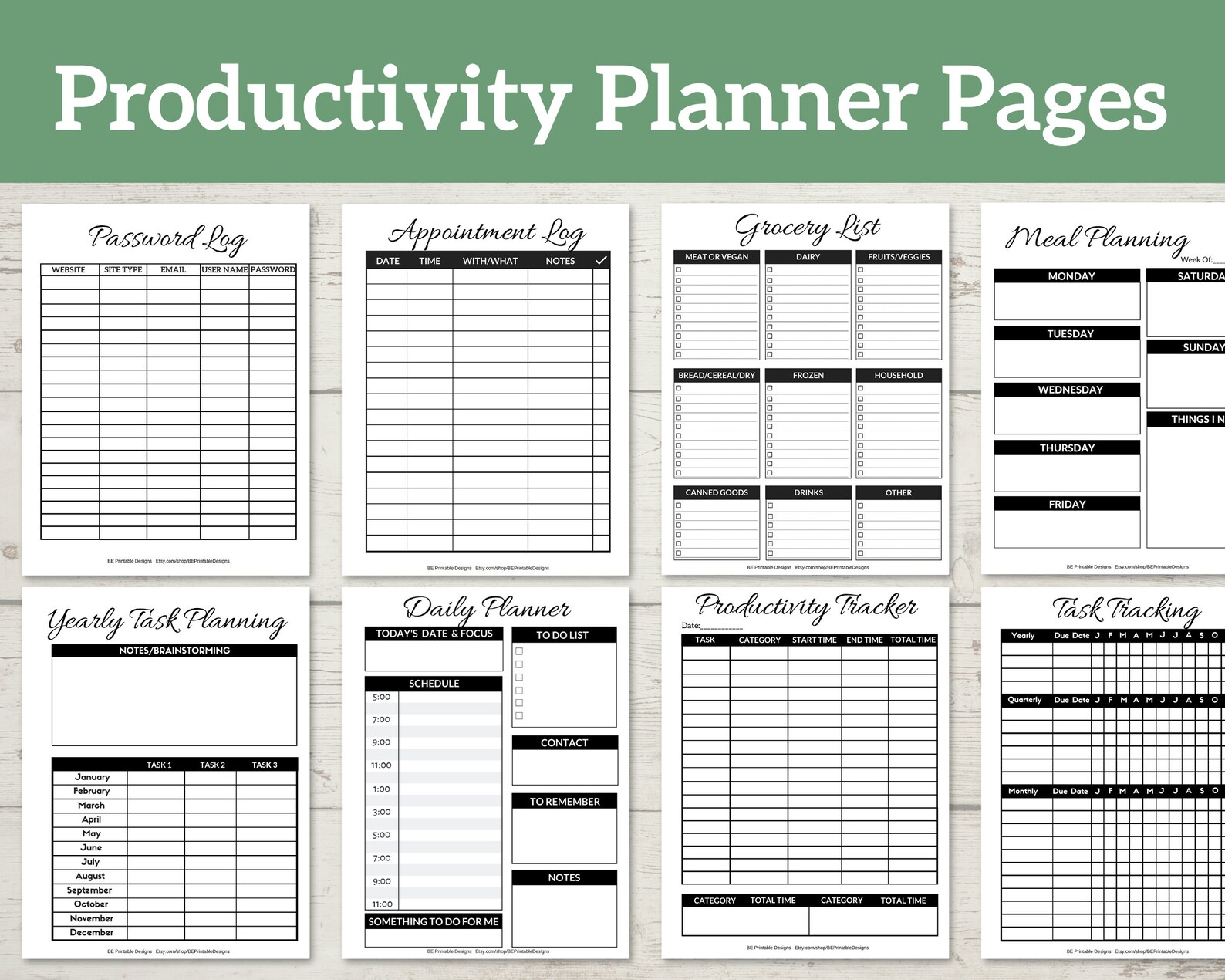 Productivity Planner Printable Project Planner Printable 4 - Etsy