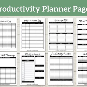 Productivity Planner Printable Project Planner Printable 4 - Etsy