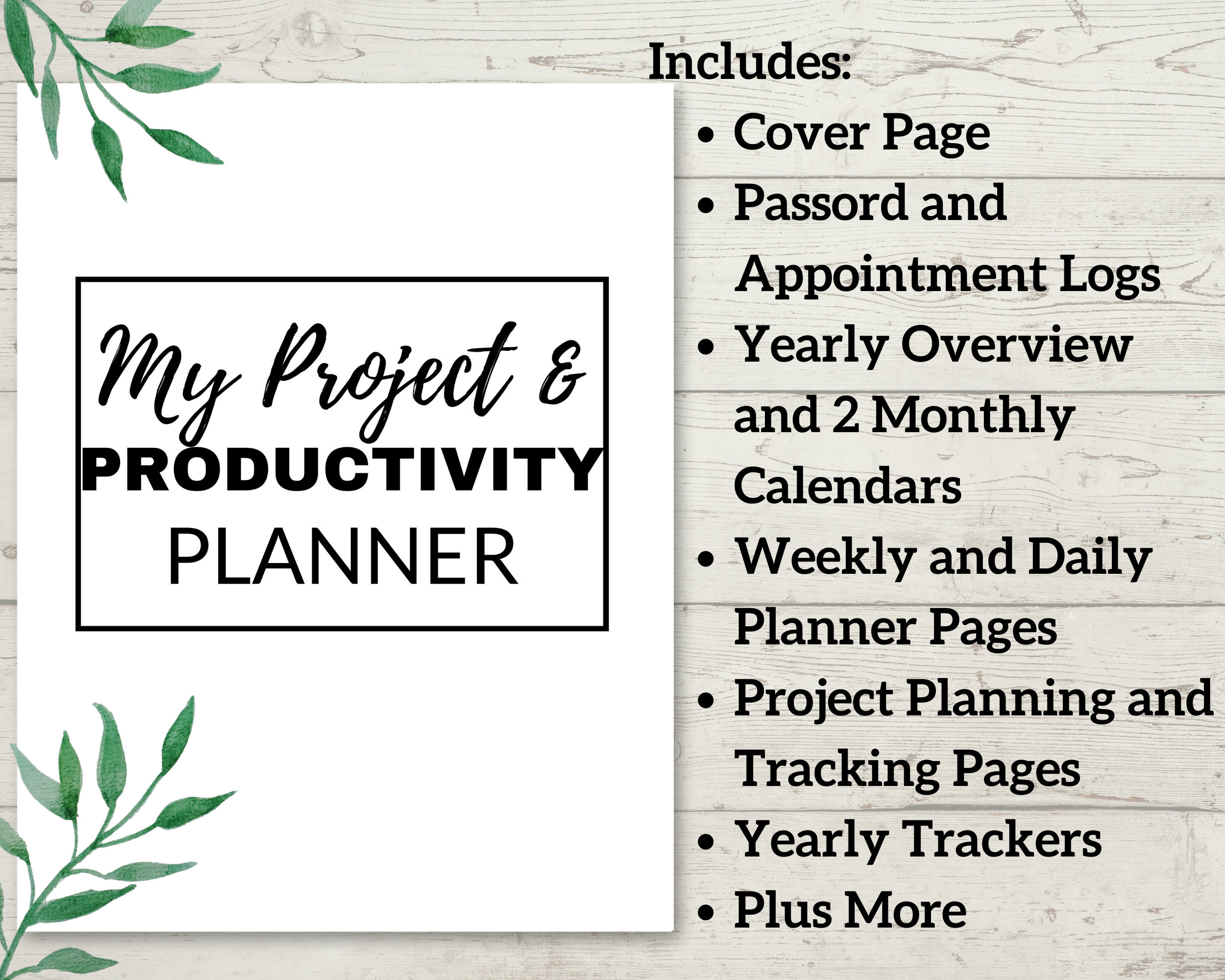 Productivity Planner Printable Project Planner Printable 4 - Etsy