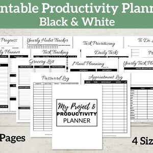 Productivity Planner Printable Project Planner Printable 4 - Etsy