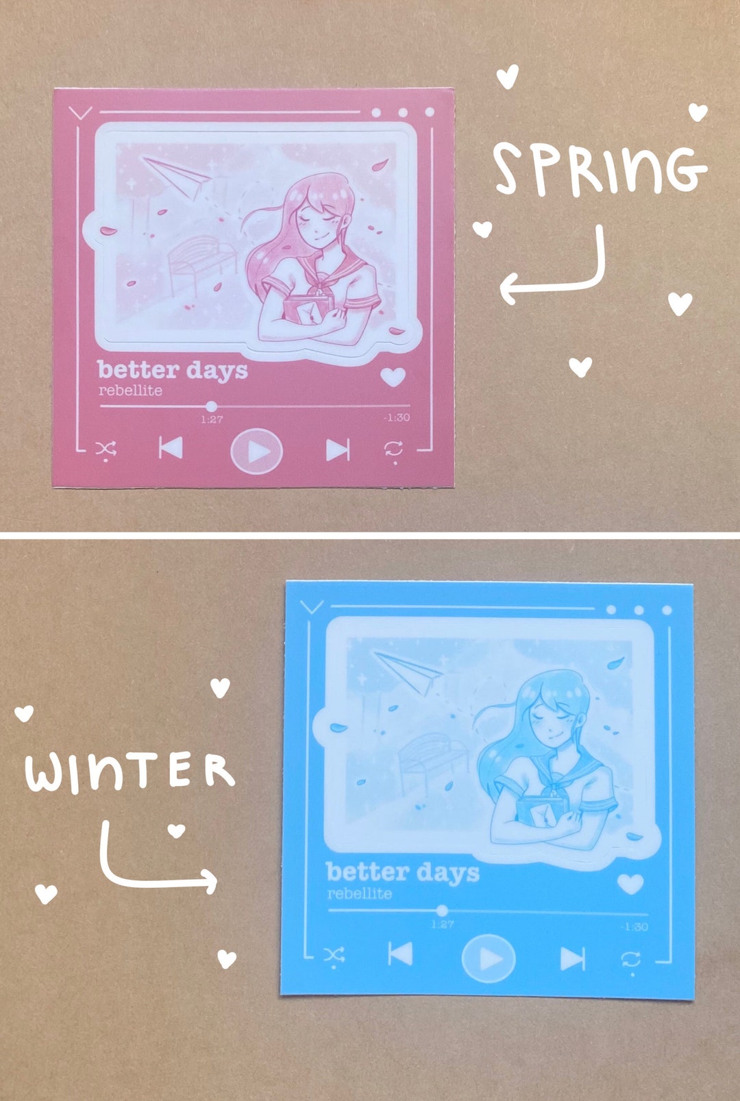 Better Days Anime Music Player Cute Vinyl Sticker - Etsy