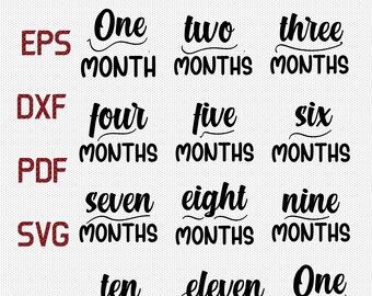 Baby Milestone SVG, Baby Month Milestone Svg, Dxf, Png Instant Download ...