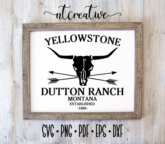 Yellowstone Svg Yellowstone Skull Bull Arrows Dutton Ranch Etsy