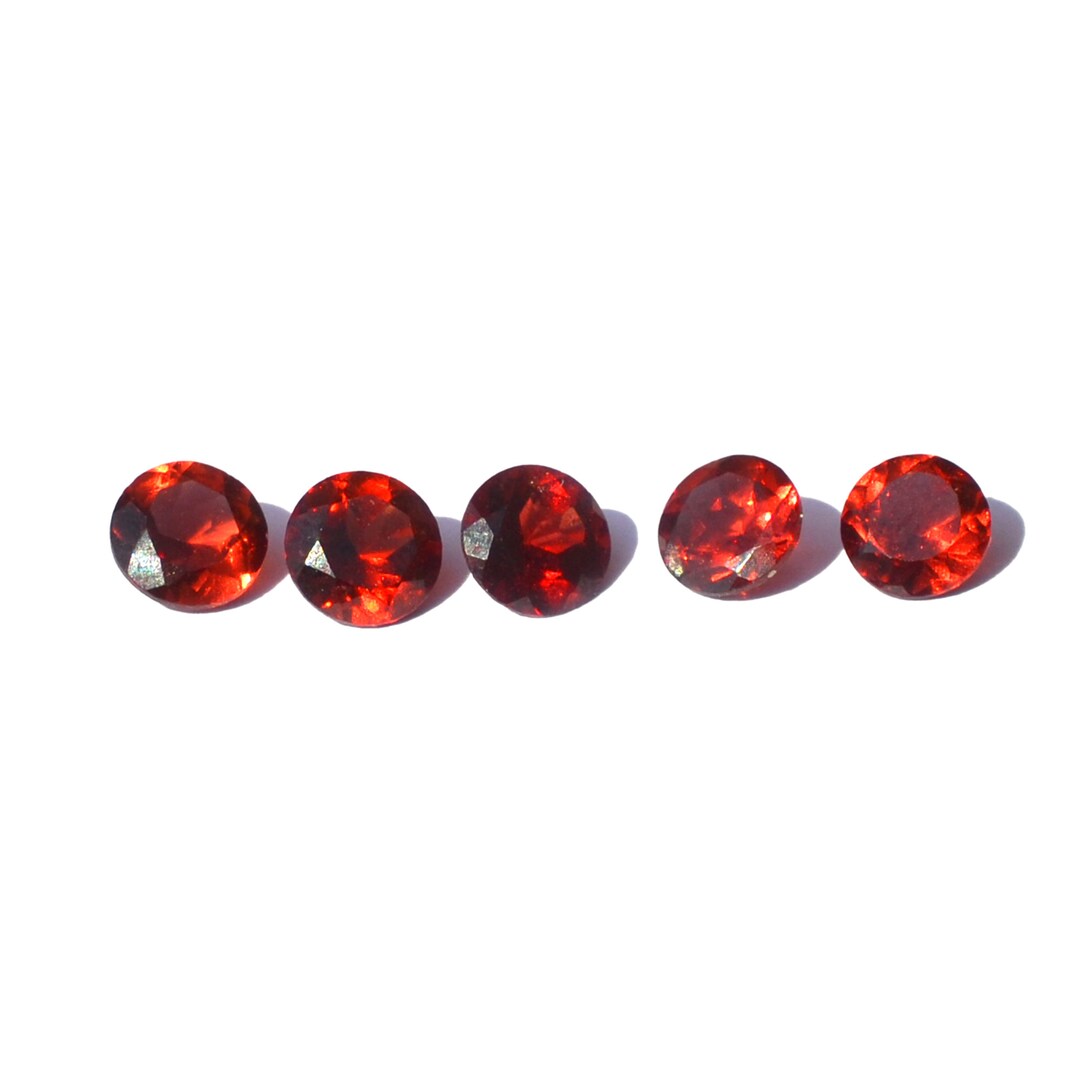 Garnet 3x3mm to 8x8mm Round Faceted Cut Stone Natural Garnet - Etsy
