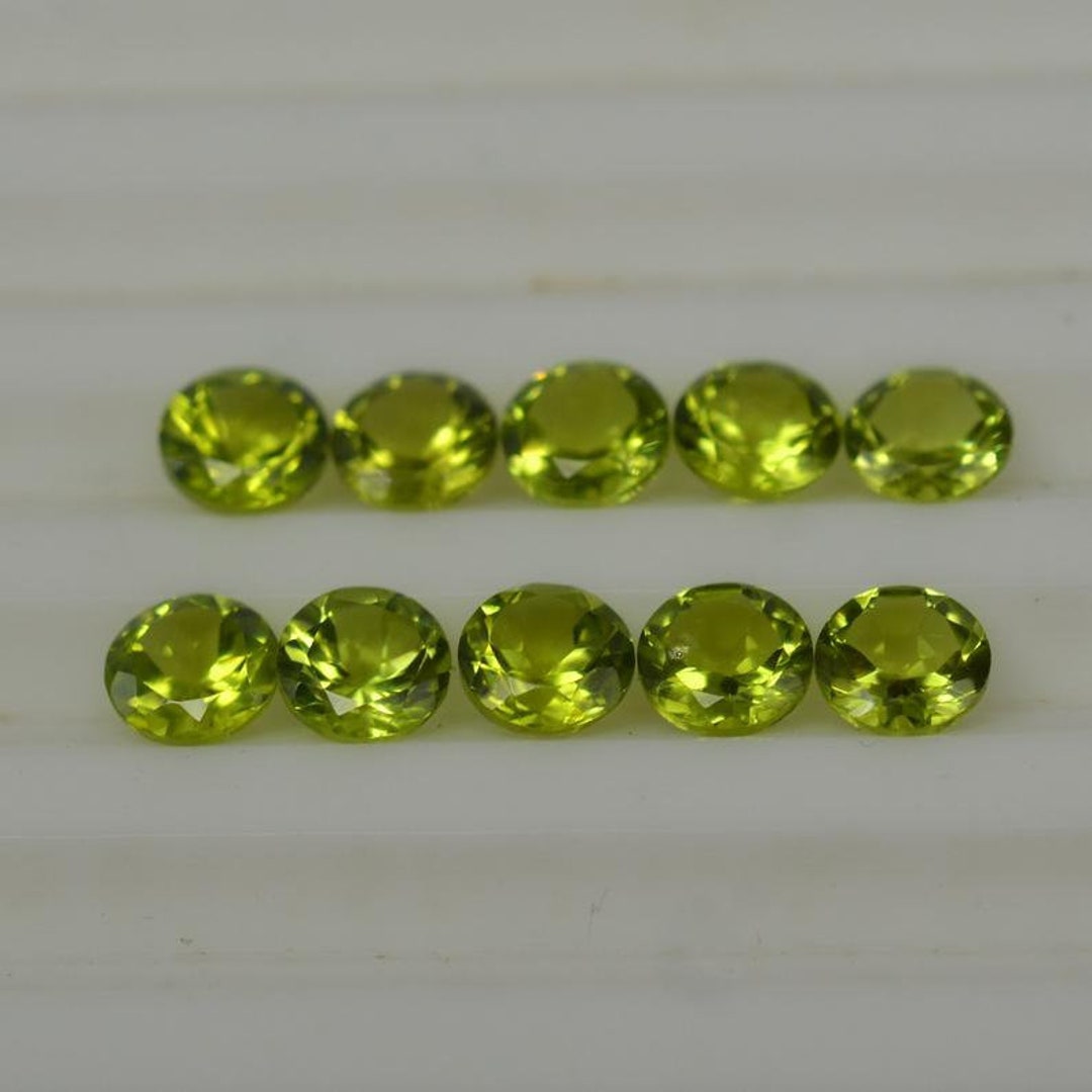 Peridot 2x2mm To8x8mm Round Faceted Cut Stone Natural Green - Etsy