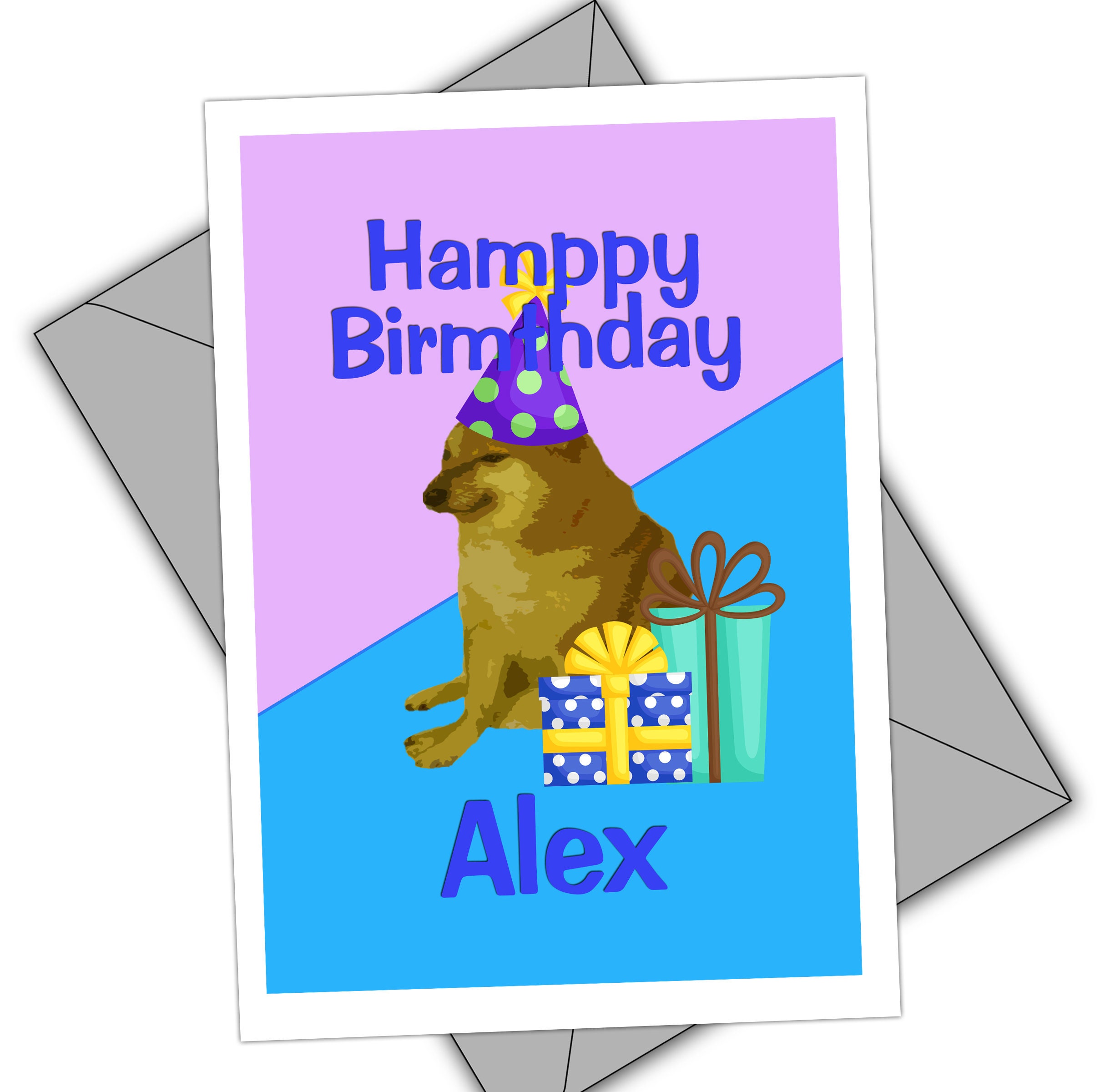 Hamppy Birmthday Cheems Doge Meme Hilarious Meme Birthday Card - Etsy UK