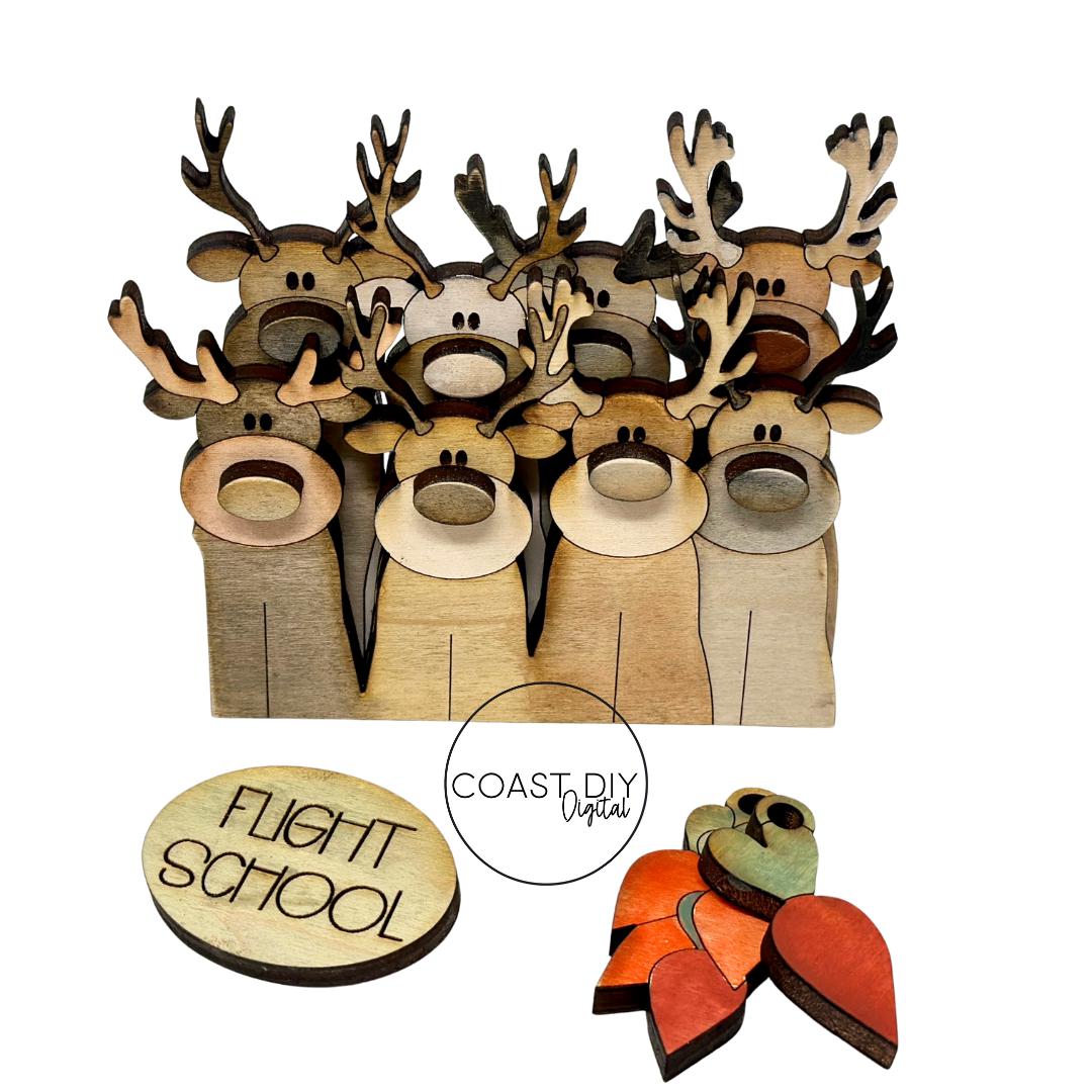Reindeer Flight School Insert for Vintage Truck Free Standing Laser Cut ...