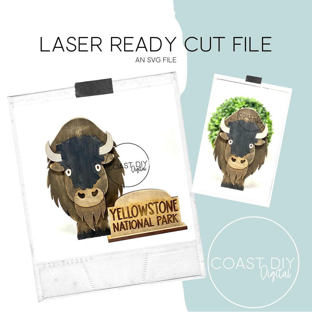 Bison Laser File | Glowforge Ready | Laser File | SVG | Yellowstone - Etsy