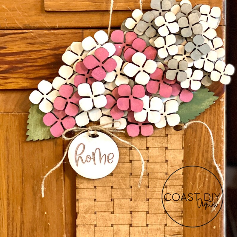 Hydrangea Hanging Basket SVG File Digital Download - Etsy