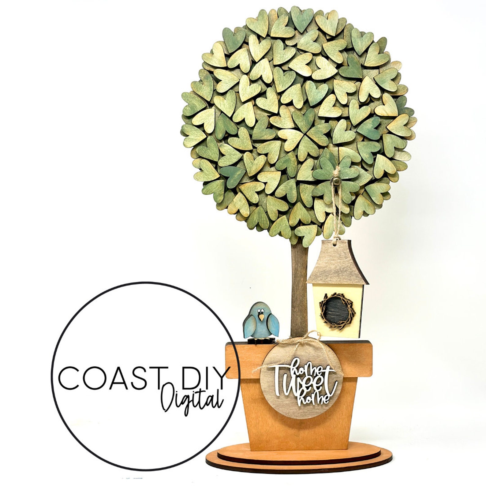 Home Tweet Home Topiary SVG Digital File | Glowforge Ready | Shelf ...