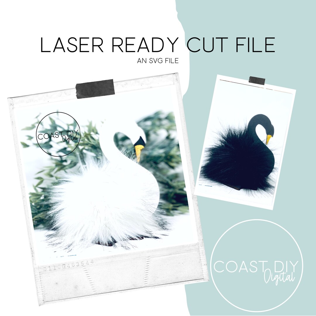 Pom Pom Swan Wooden Add on SVG File | Digital Download | Glowforge ...