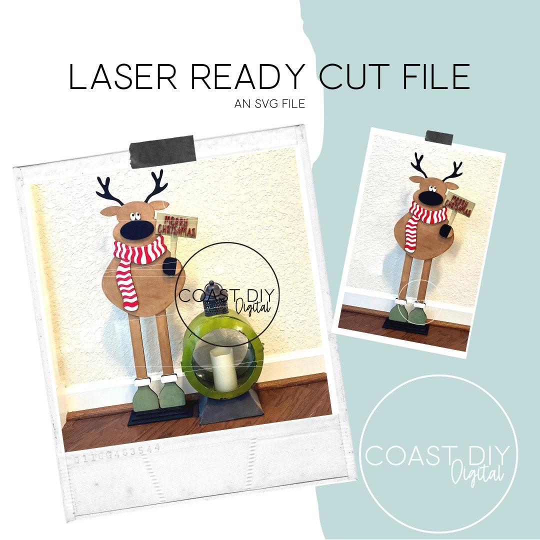 Tall 30" Reindeer SVG Digital File | Glowforge Ready | Laser | Rudolph ...