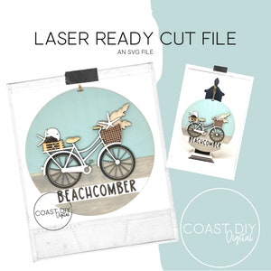 Beachcomber Beach Bike Svg File | Glowforge Ready | Laser File - Etsy