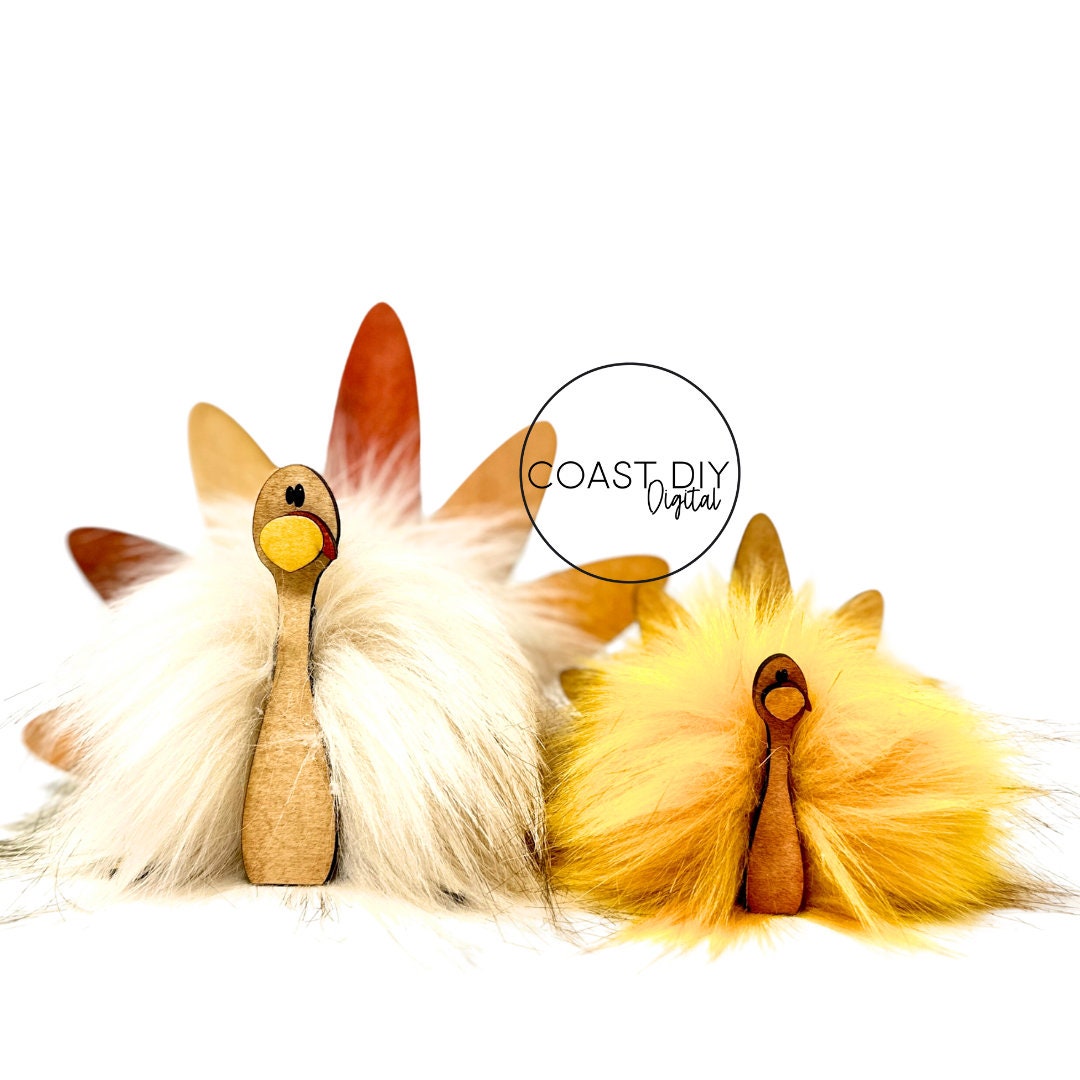 Pom Pom Turkey Wooden Add on SVG File | Digital Download | Glowforge ...