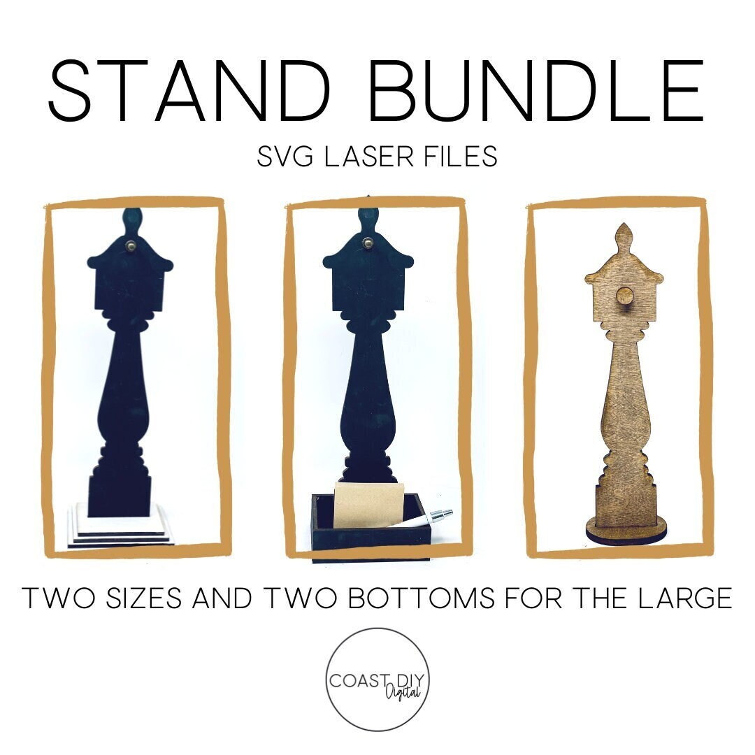 Bundle of Stands Svg Files | Glowforge Ready | Laser File |sign Holder ...