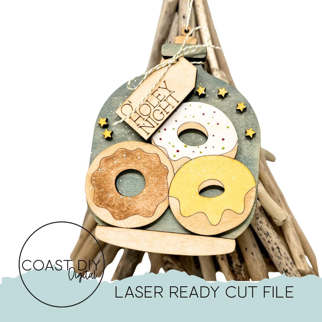 Oh Holey Night Jar Ornament SVG Digital File | Glowforge Ready | Laser ...