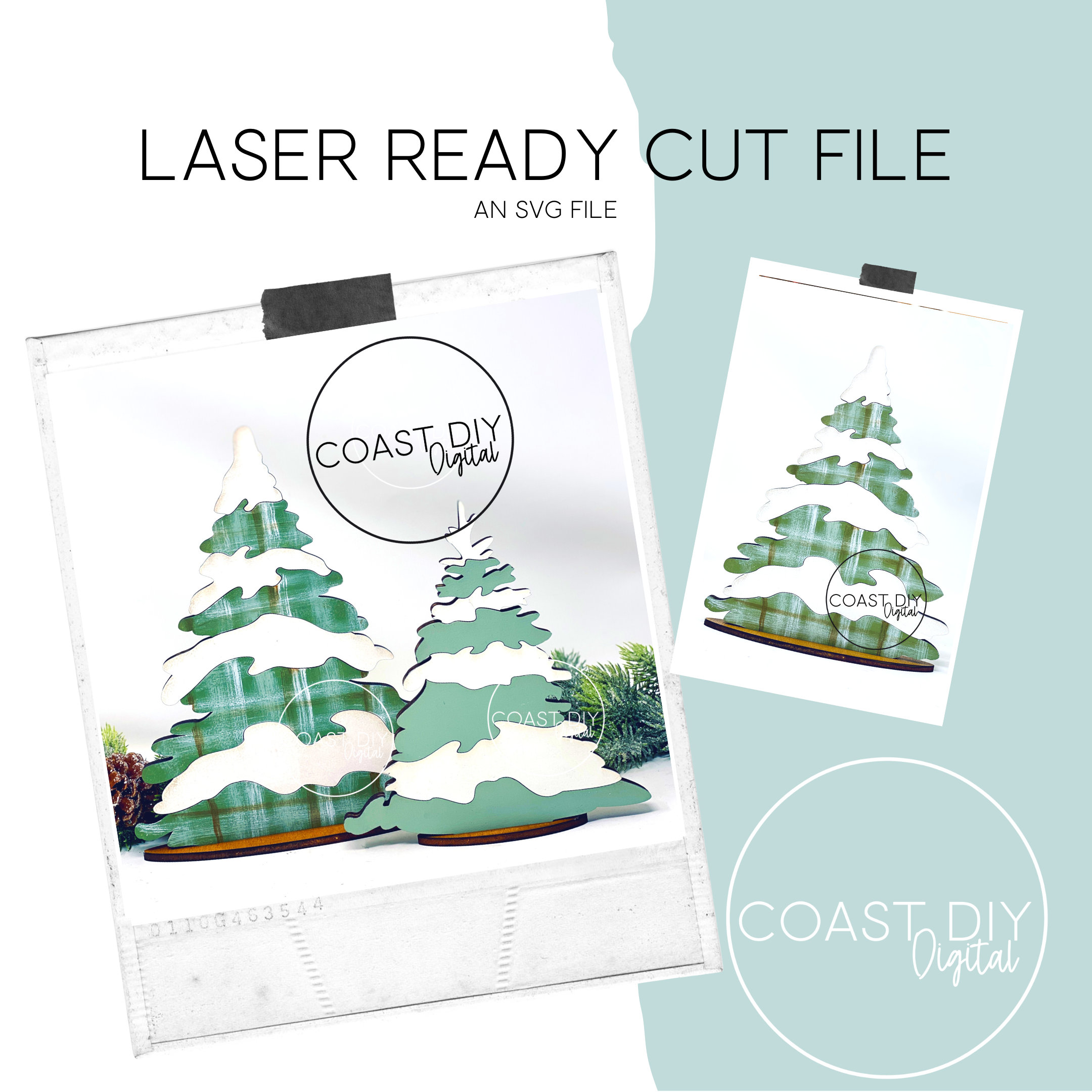 Layered Trees SVG Digital File Glowforge Ready Laser - Etsy