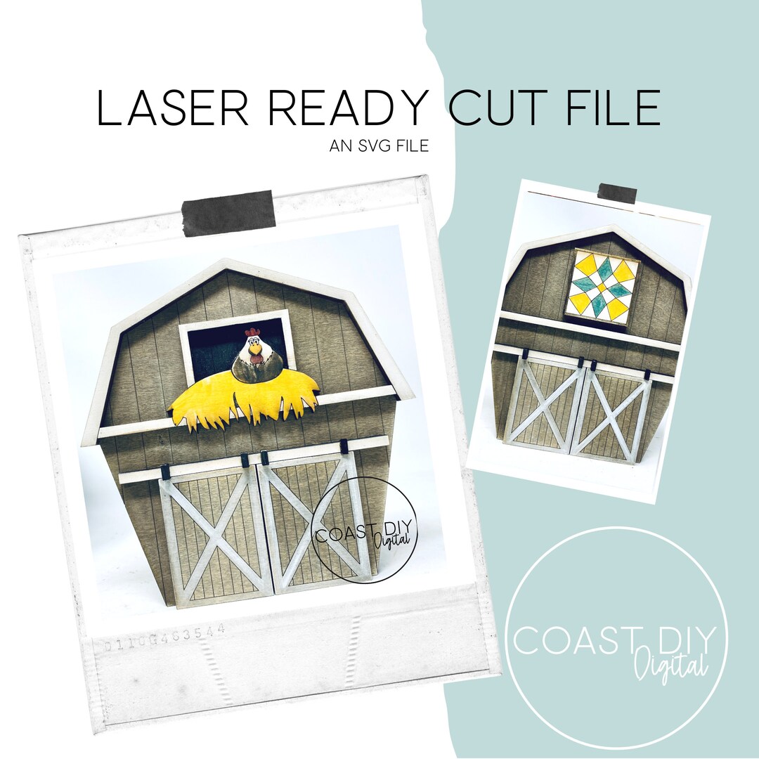 Barn Laser File | Glowforge Ready | Laser File | SVG | Hayloft ...
