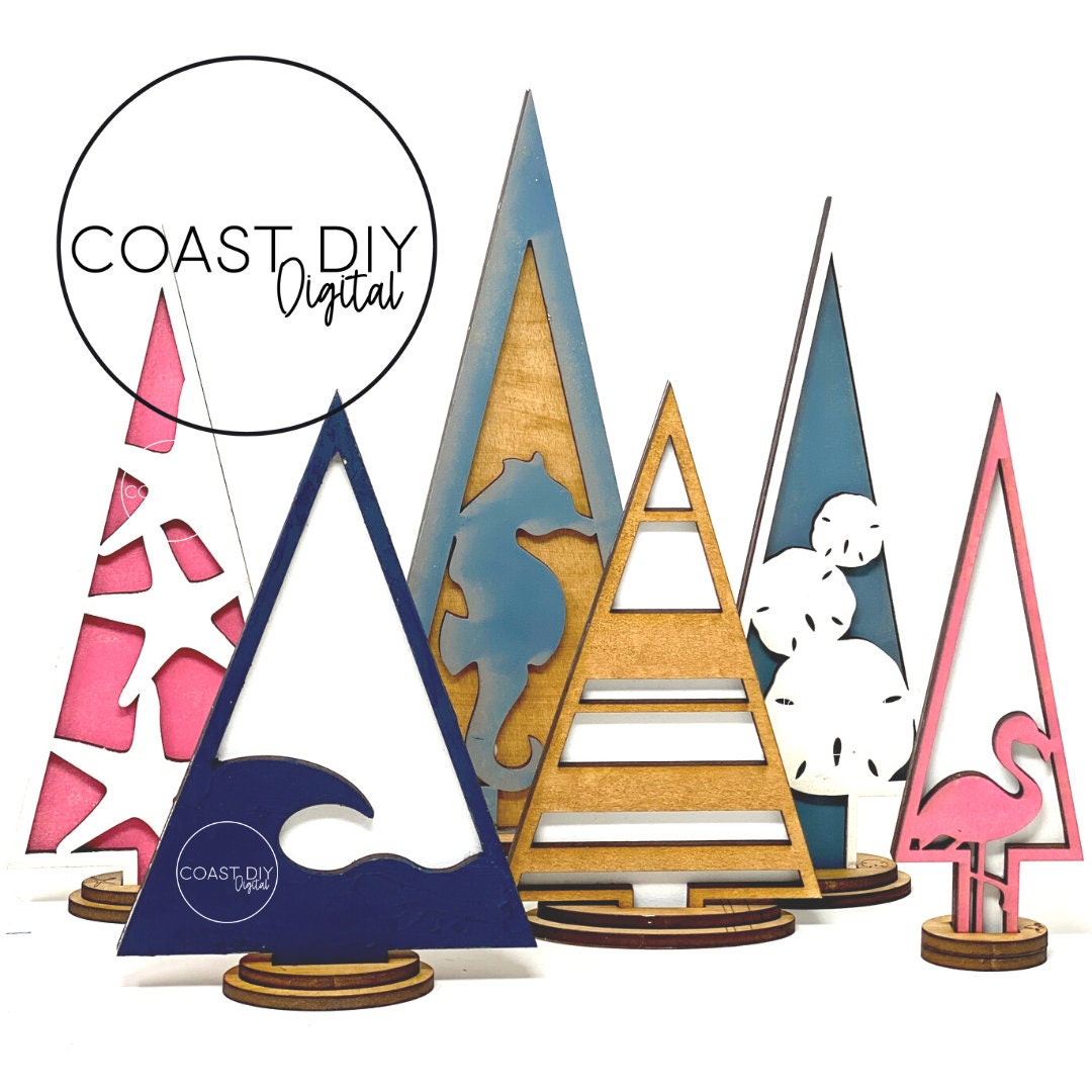 Bundle of Coastal Trees SVG Digital Download | Beach Decor | Winter ...