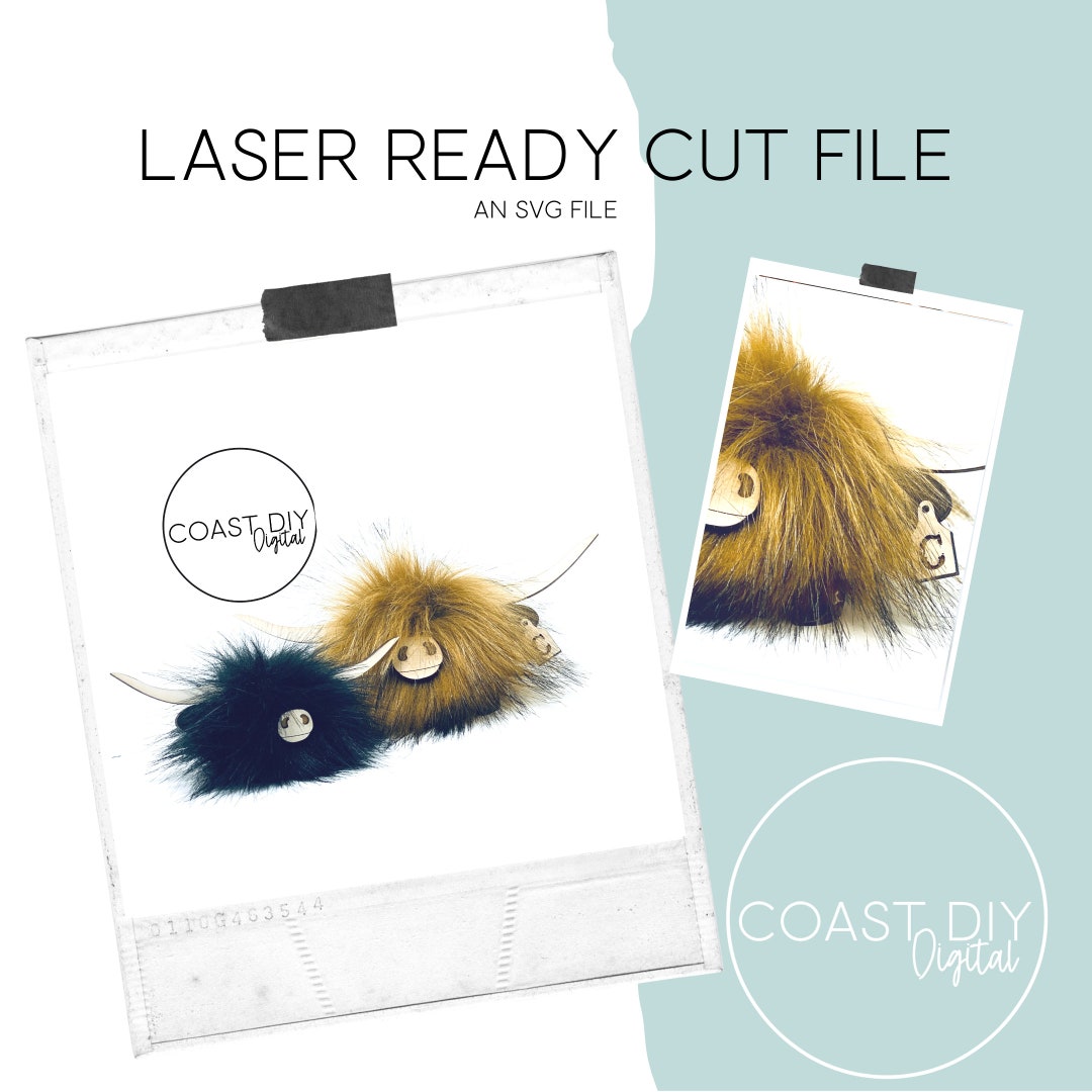 Pom Pom Longhorn Cow Wooden Add on SVG File | Digital Download ...