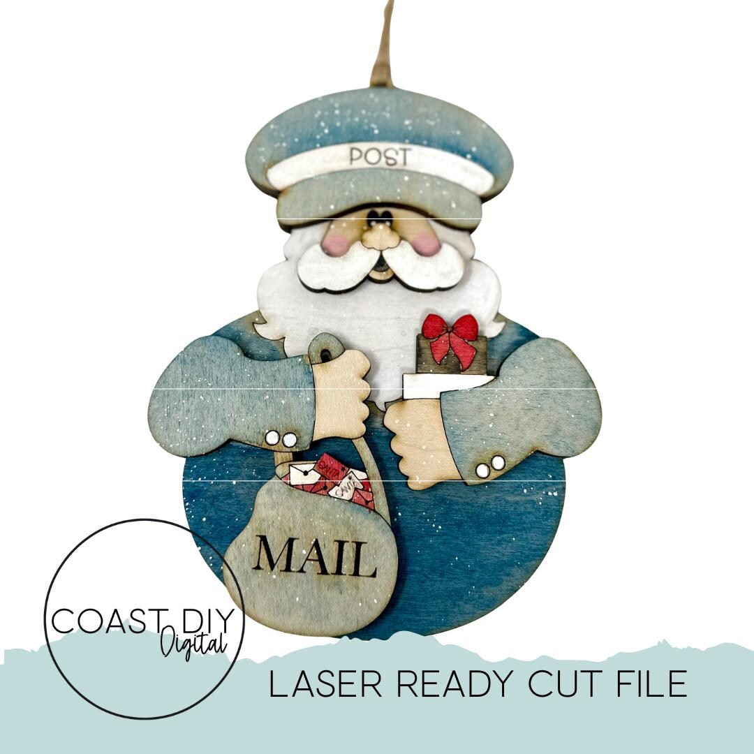 Mailman Gnome Ornament SVG Digital File | Glowforge Ready | Laser ...