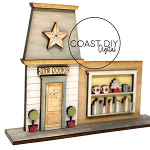 Americana Bookstore SVG Digital File | Glowforge Ready | Laser - Etsy