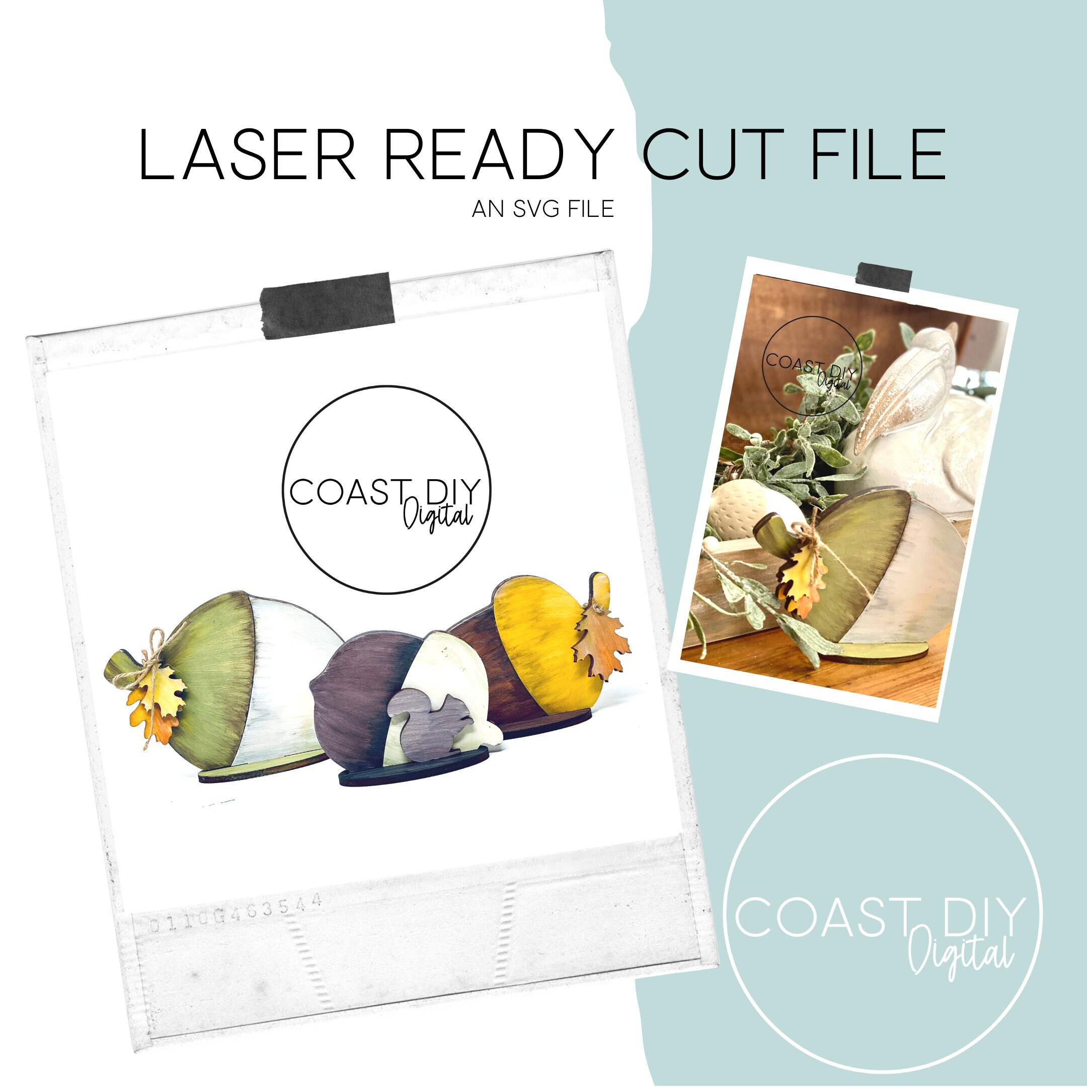 Standing Acorns SVG Digital Download Autumn Fall - Etsy