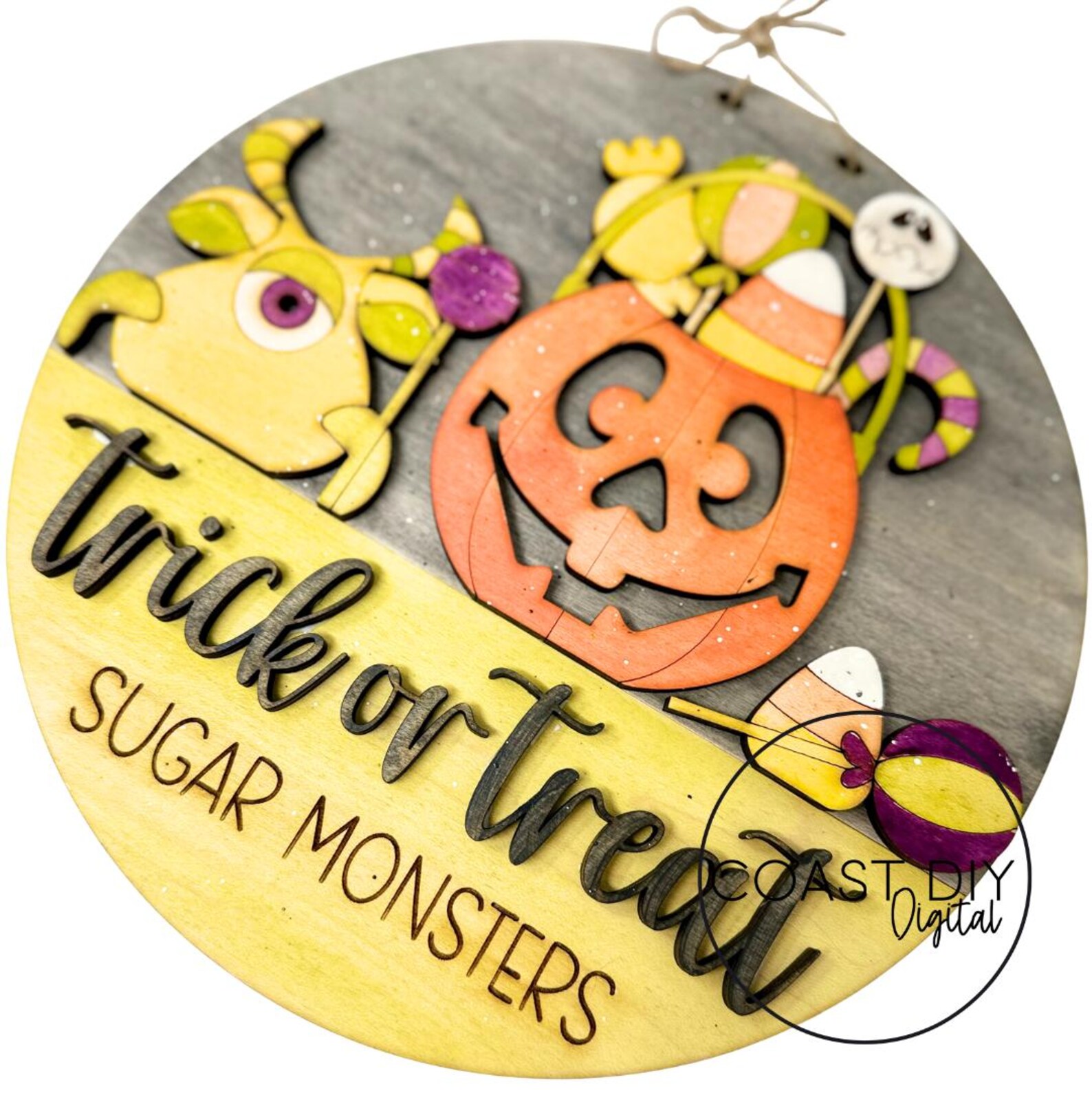 Sugar Monsters Round Sign SVG Digital File | Glowforge Ready | Laser ...