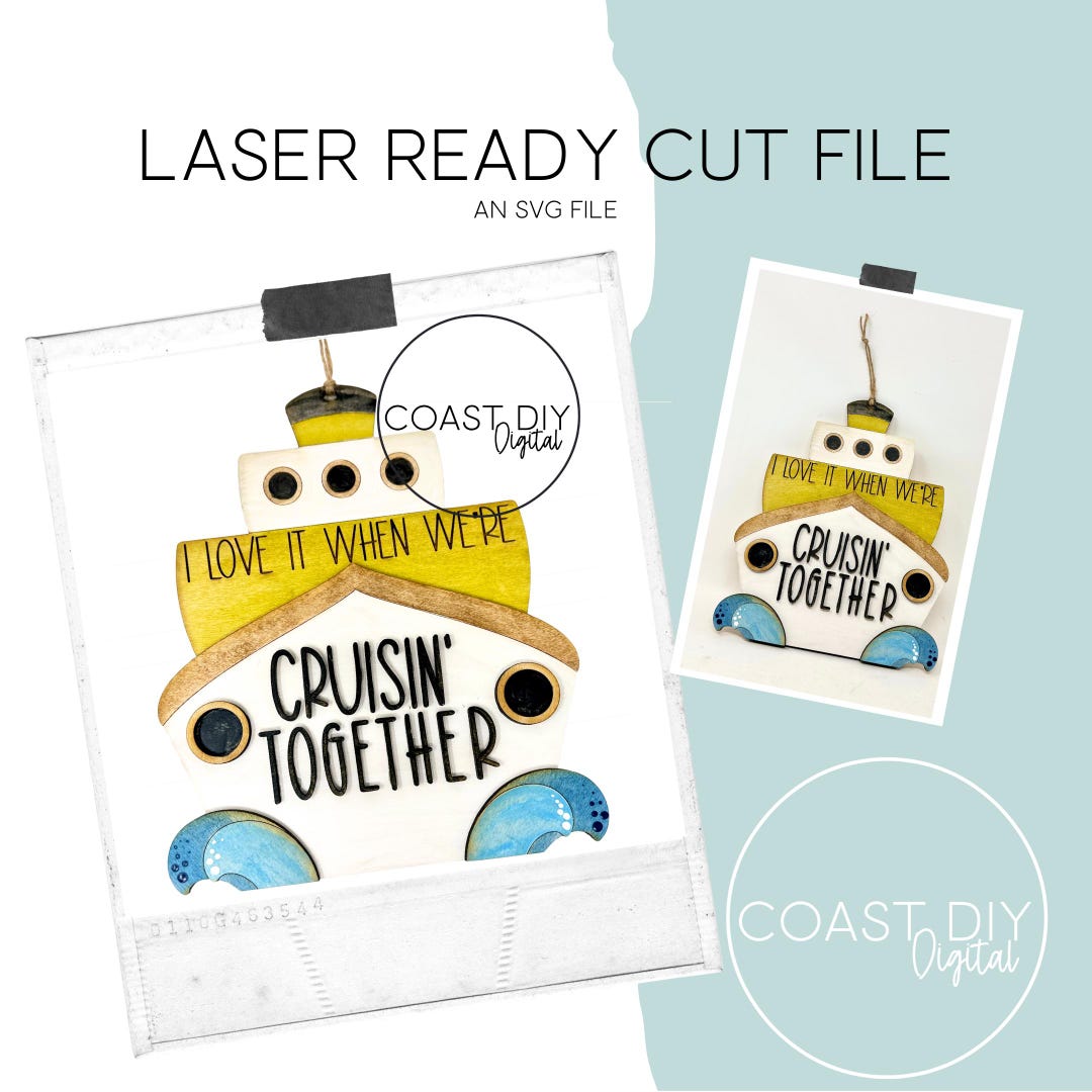 Cruise Cabin Door Sign SVG Digital File | Glowforge Ready | Cruisin ...