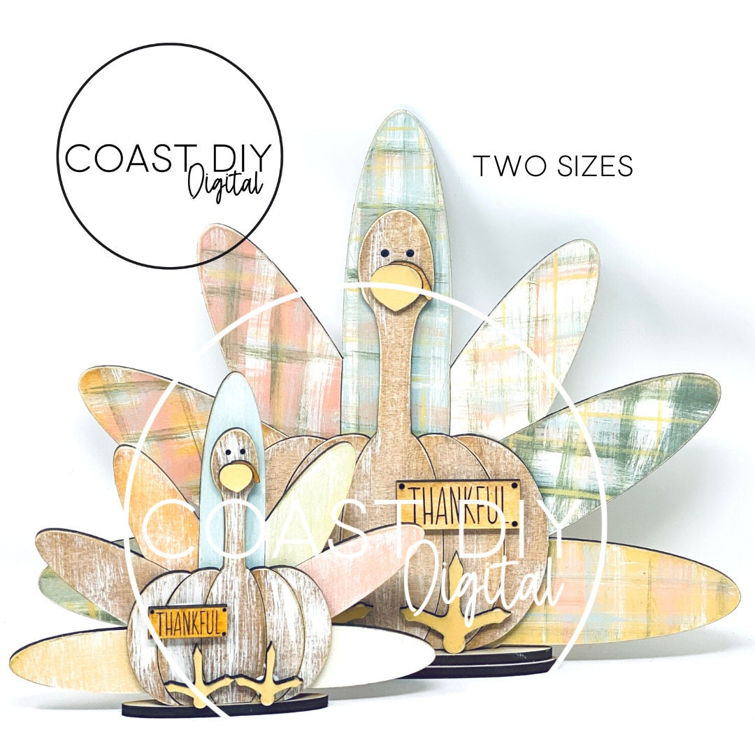 Layered Turkeys SVG Digital File Glowforge Ready Laser - Etsy