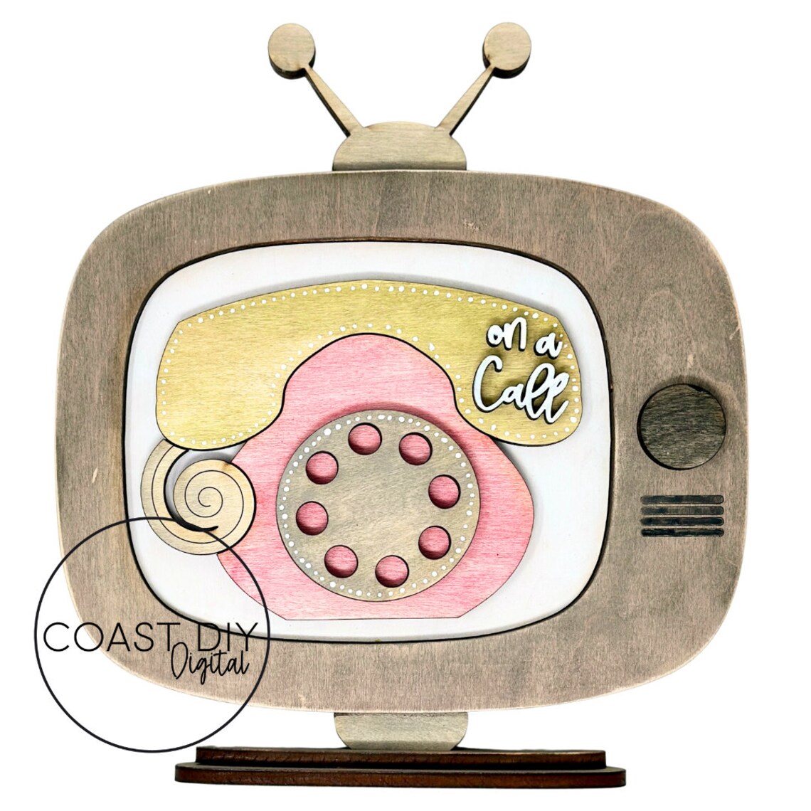 Interchangeable Retro TV SVG Digital File | Glowforge Ready | Shelf ...