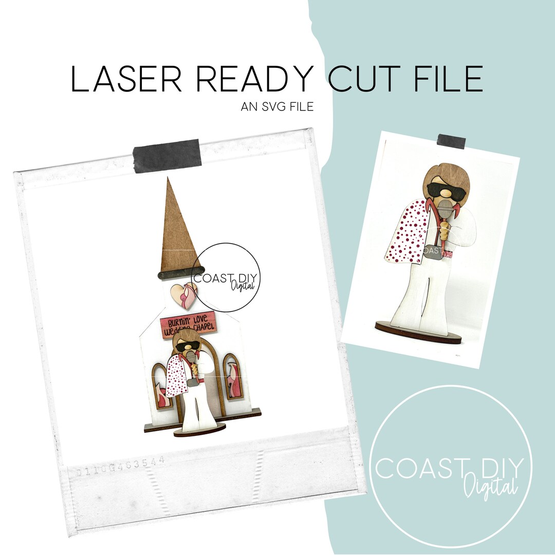 Wedding Chapel and Rockstar Gnome SVG Digital File | Glowforge Ready ...