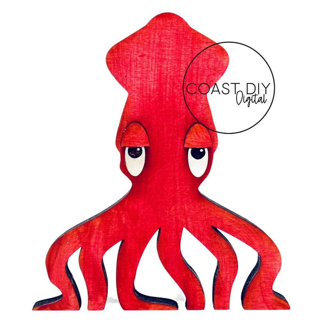 Squid | Seaside Village | Laser File | SVG | Glowforge Ready - Etsy