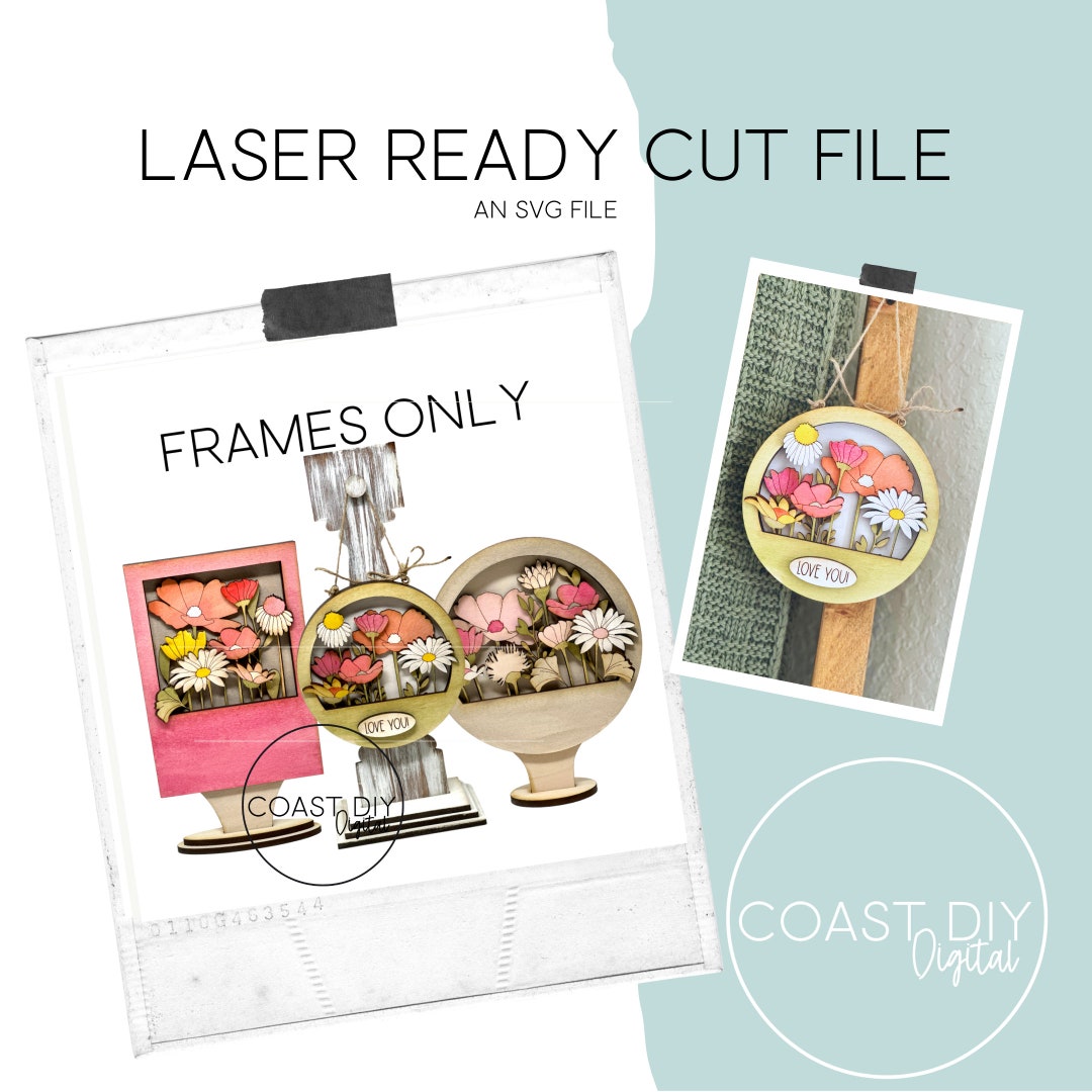 Dimensional Frames Only Bundle SVG Digital File | Glowforge Ready - Etsy