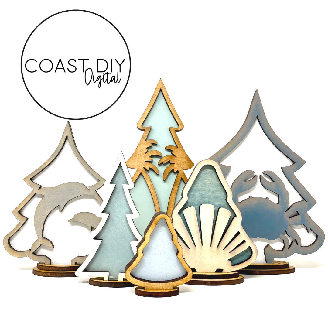 Curvy Coastal Trees SVG Digital Download Beach Decor - Etsy