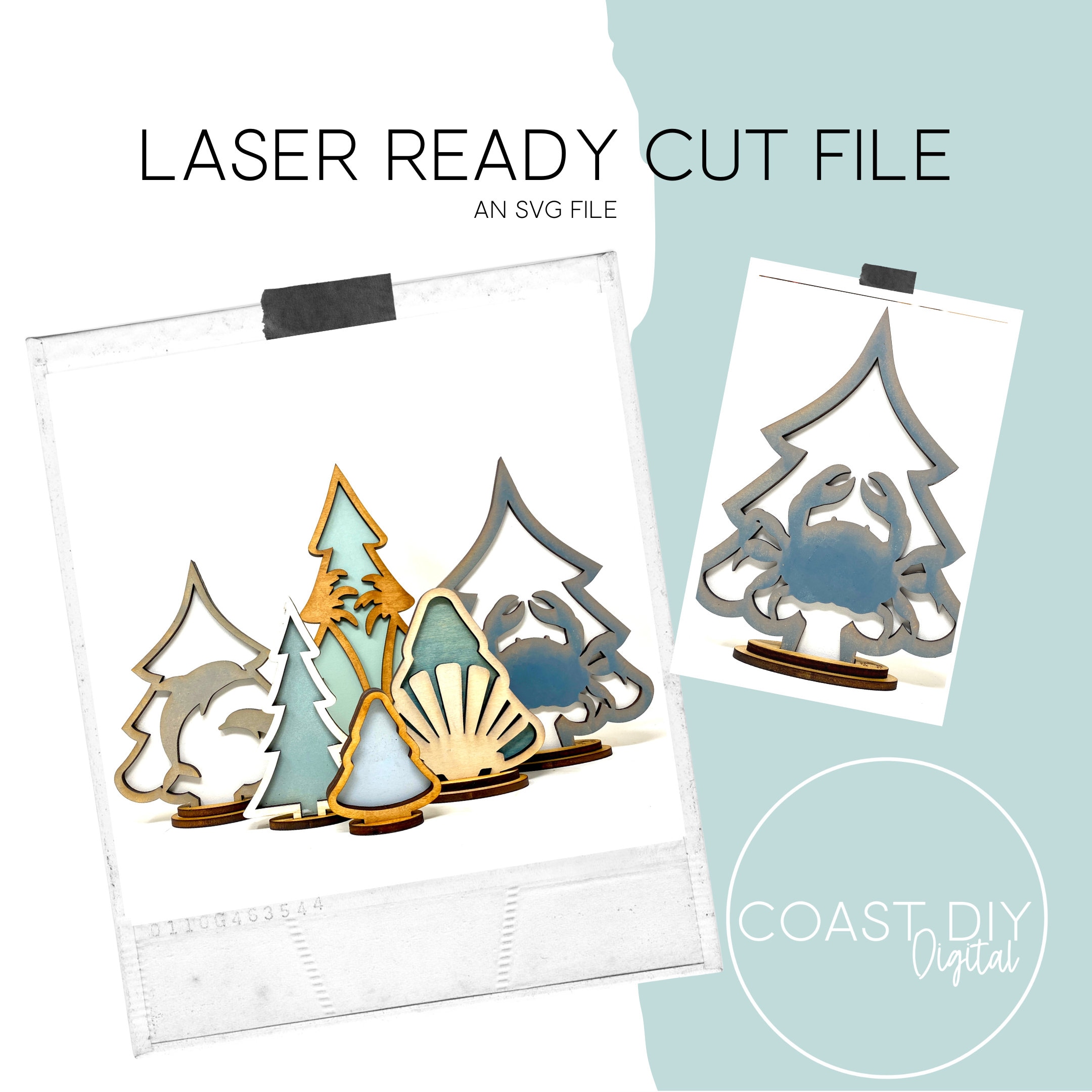 Bundle of Coastal Trees SVG Digital Download | Beach Decor | Winter ...