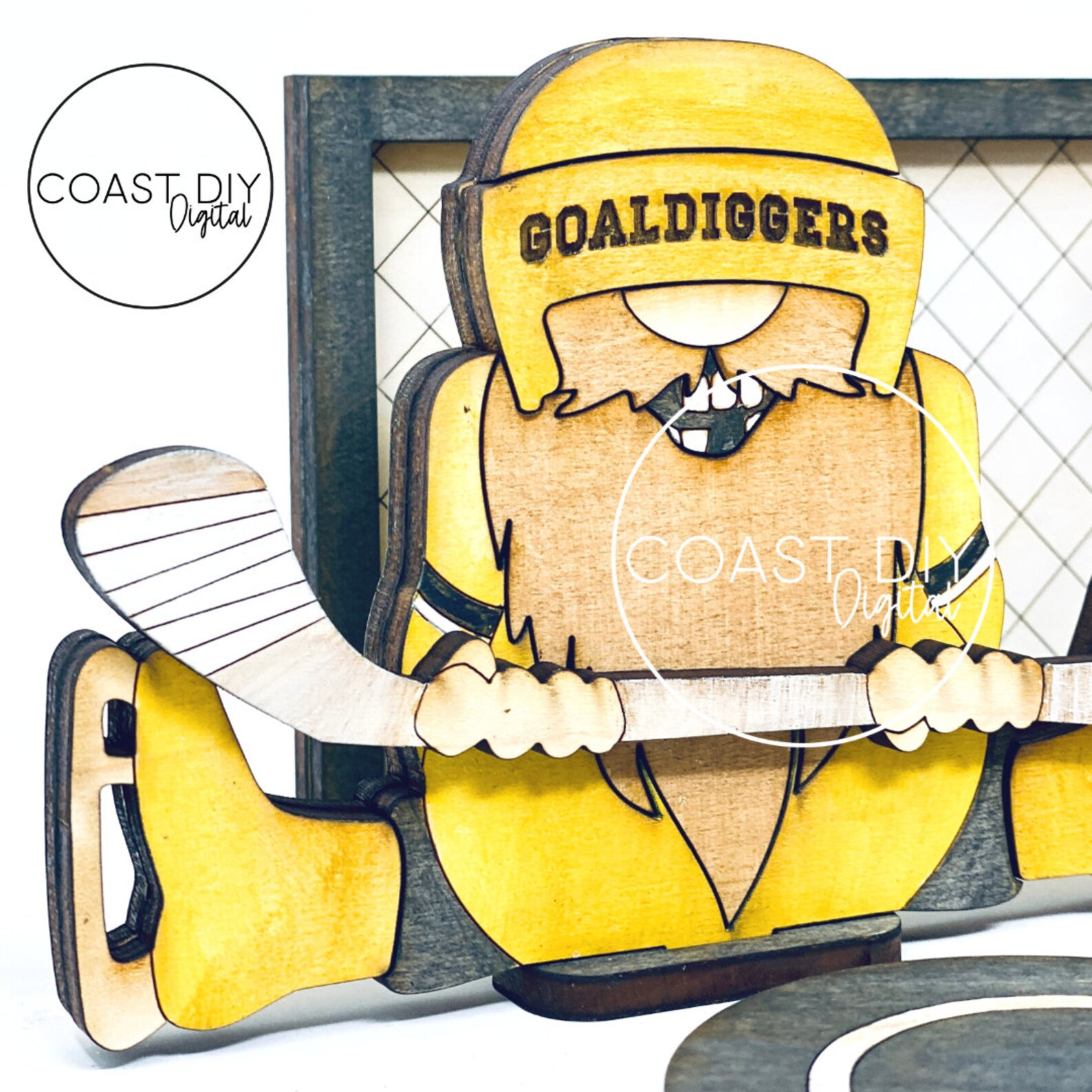 Ice Hockey SVG Digital File | Glowforge Ready | Laser | Puck | Stick - Etsy