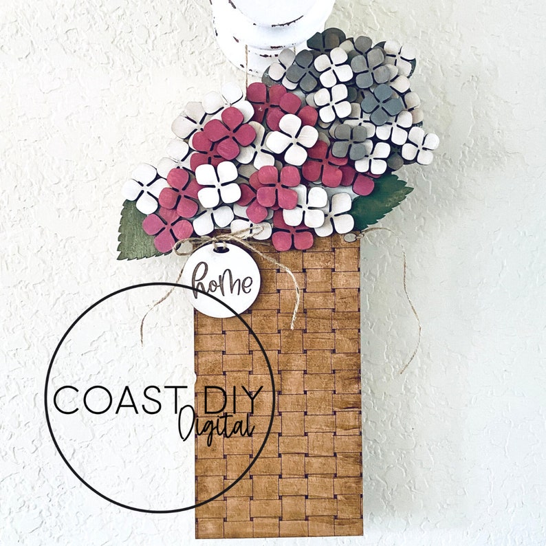 Hydrangea Hanging Basket SVG File Digital Download - Etsy