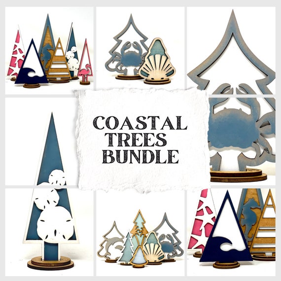 Bundle of Coastal Trees SVG Digital Download Beach Decor - Etsy